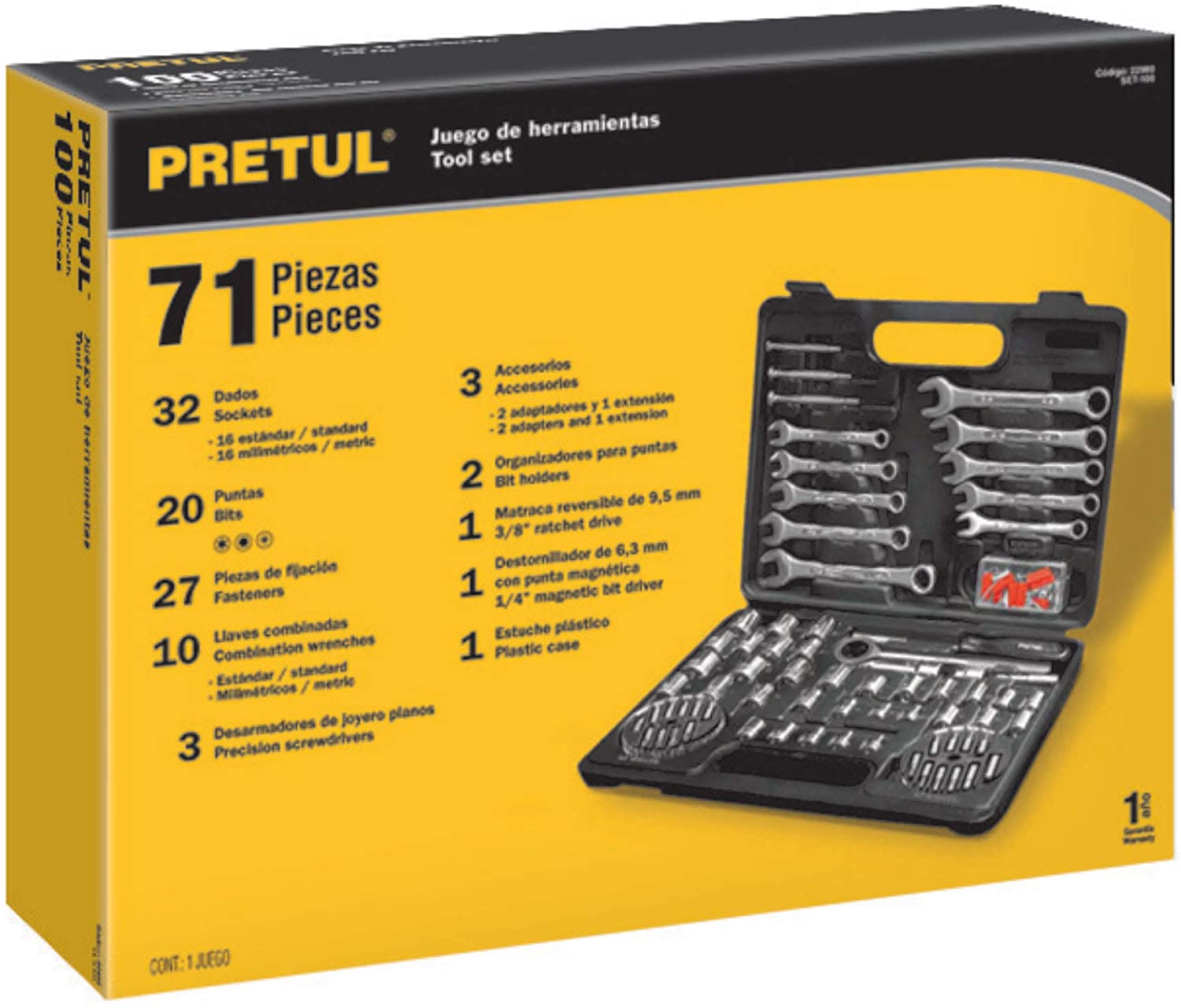 PRETUL : Juego de Herramienta Set-100 PETRUL